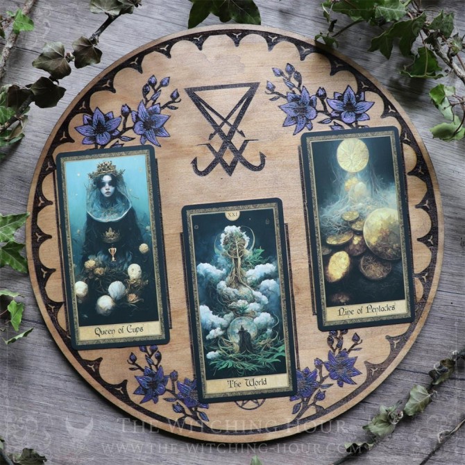 Sigil of Lucifer tarot and oracle spread board